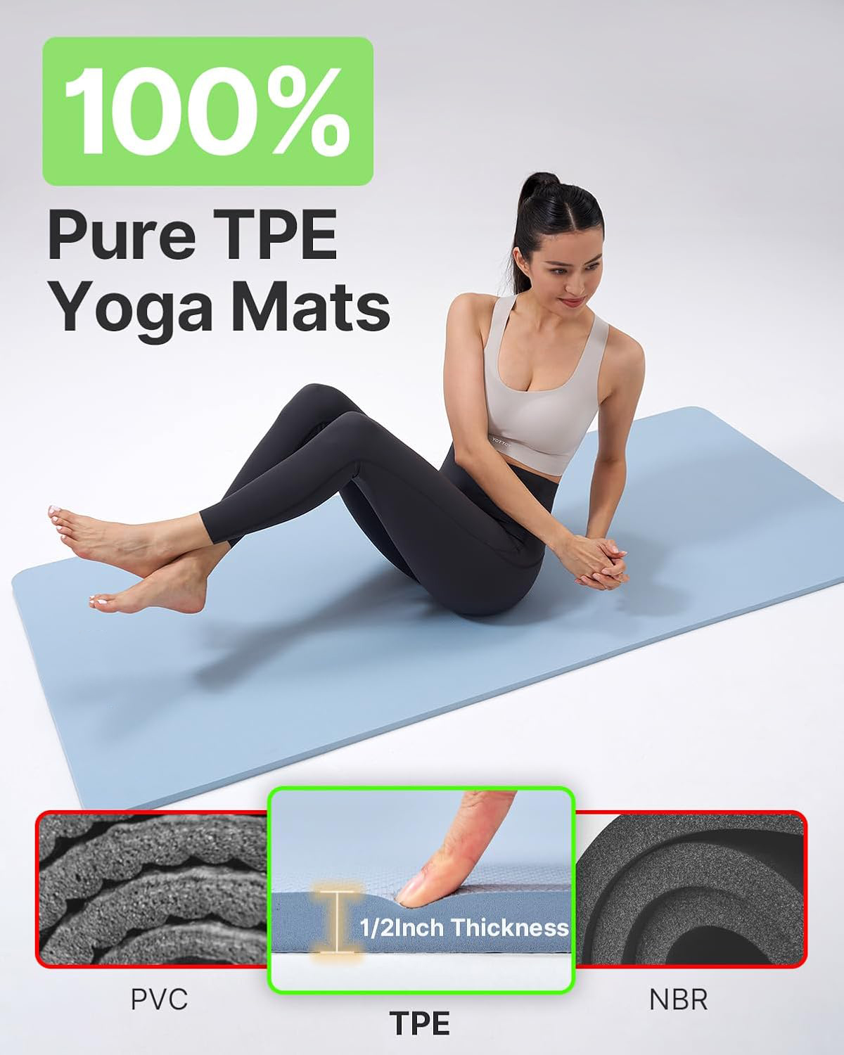 Custom Thick TPE Yoga Mats – Extra Cushioning, Eco-Friendly & Non-Slip ...